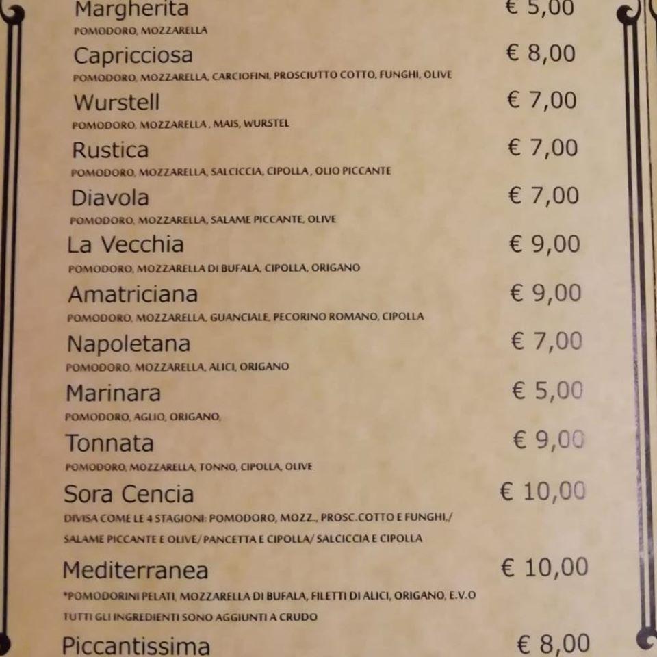 Speisekarte von La locanda del belli restaurant, Morrovalle