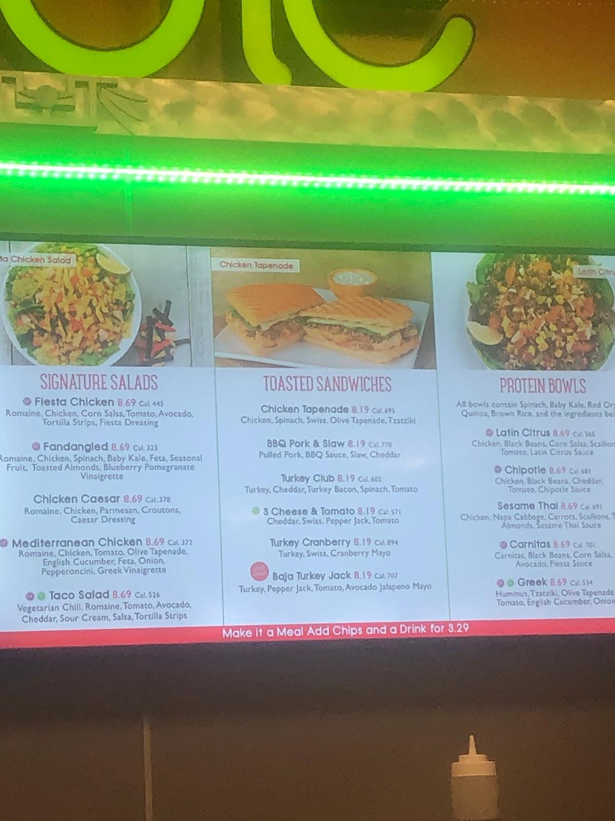 Menu at Nature's Table cafe, Gainesville