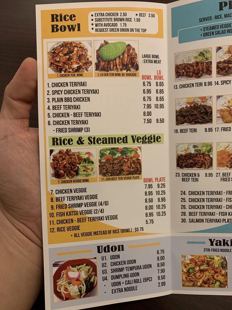 Menu at Teriyaki House restaurant, San Dimas