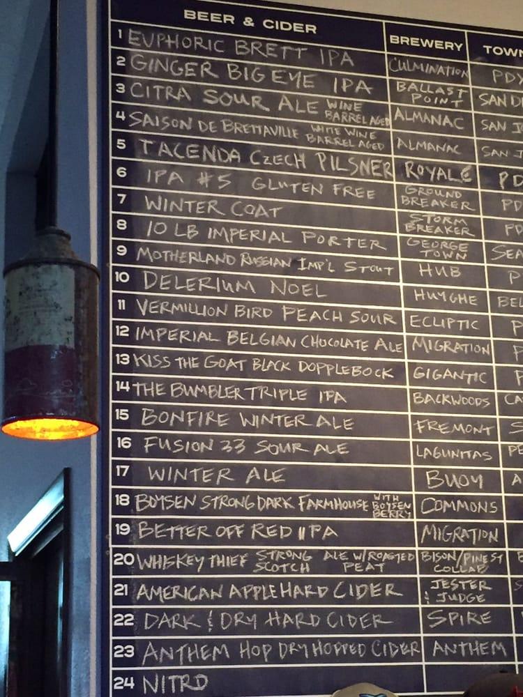 Menu at Beer Bunker pub & bar, Portland, SE Stark St