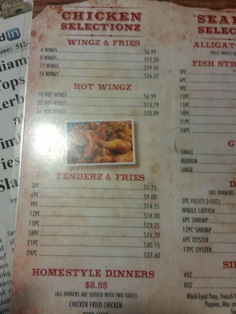 Menu at Country Boyz Fixins restaurant, Austin, E 12th St
