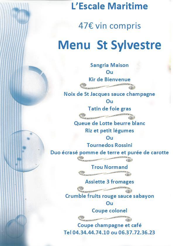 Menu at L'escale Maritime restaurant, Gruissan