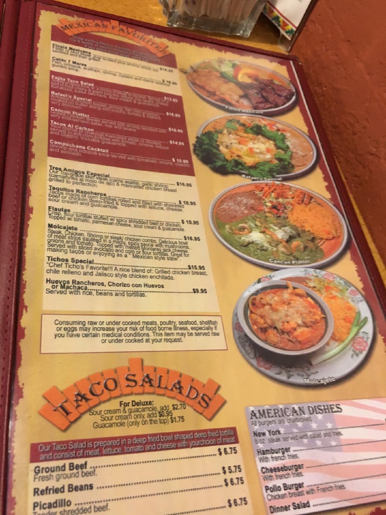 Menu at Los Dos Amigos Hacienda restaurant, Eugene, Village Plaza Loop ...