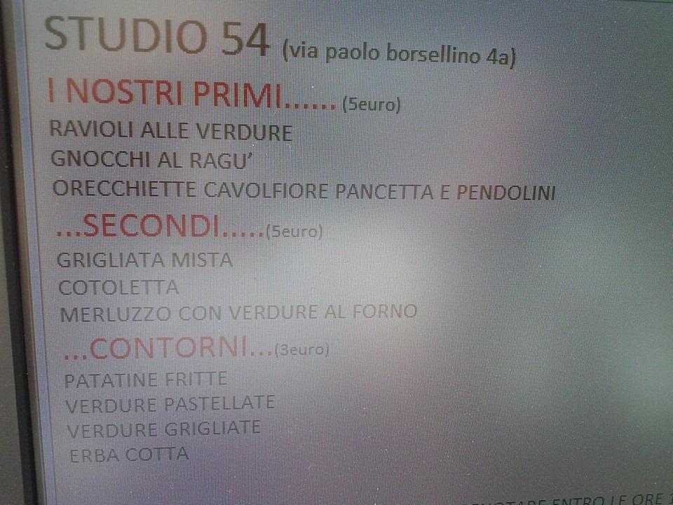 Menu at Studio 54 Caffè, Ristorante, Pizzeria - Fano PU, Fano