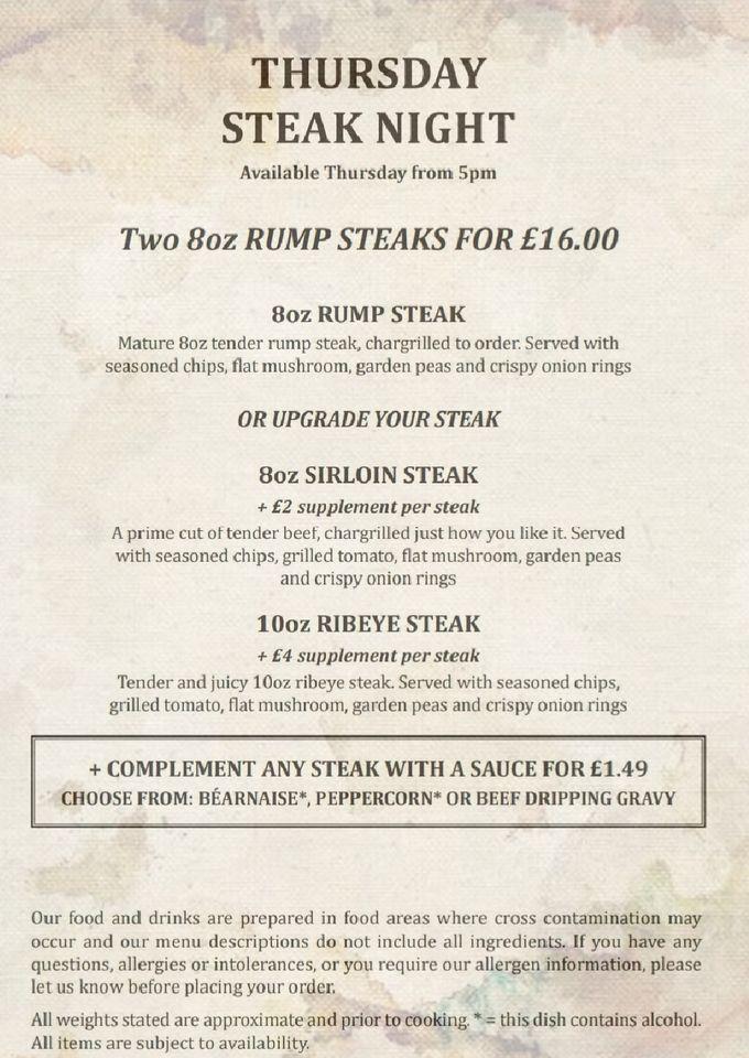 Menu at The Broadway pub & bar, Derby