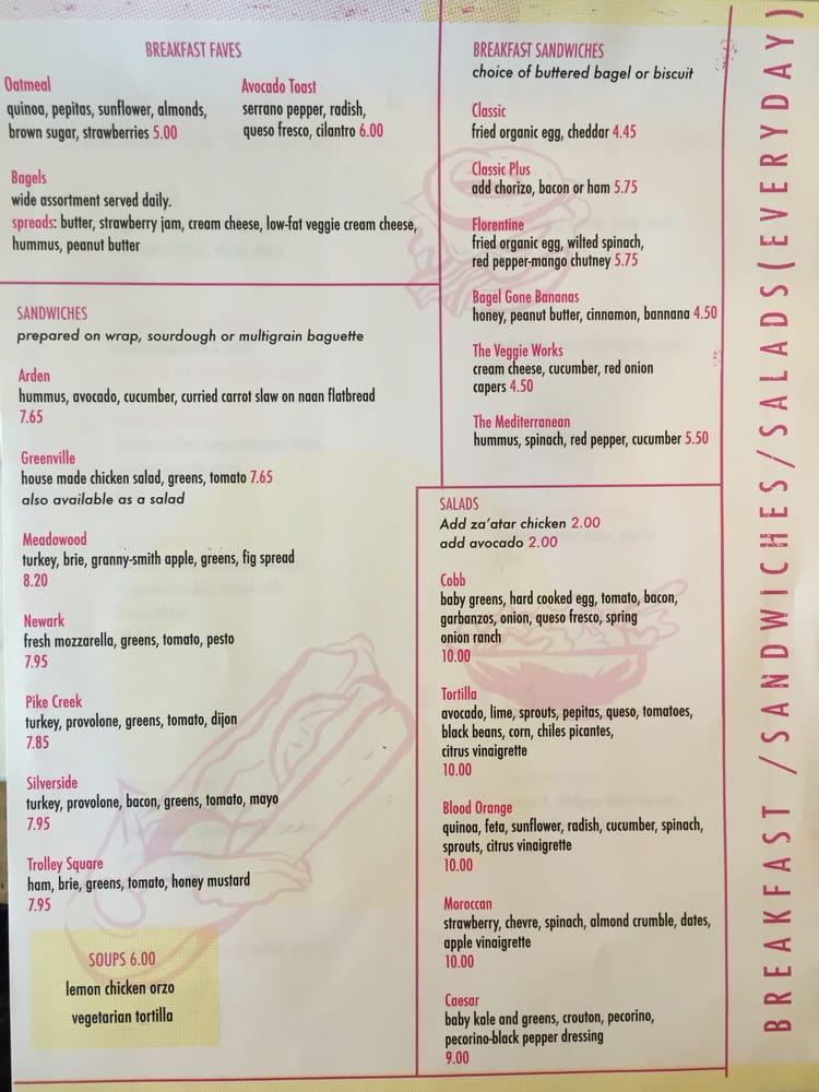 Menu at Brew HaHa! cafe, Greenville, Kennett Pike