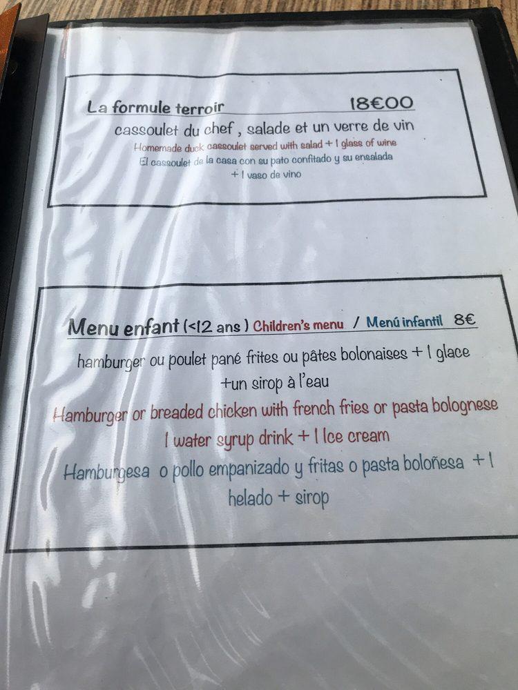 Menu au Le Saint Roch restaurant, Carcassonne