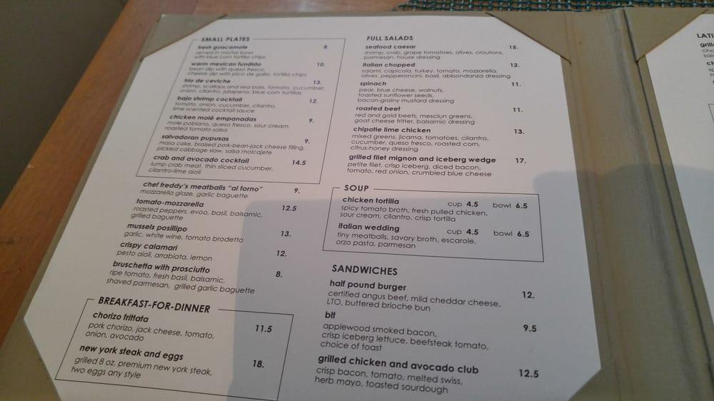 Menu at POM Restaurant, Indio, 84-245 Indio Springs Dr