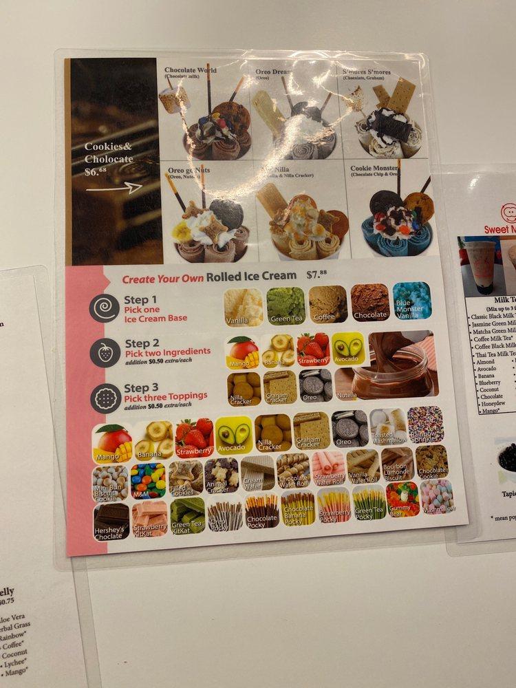 Menu at Sweet Monster desserts, Oak Park