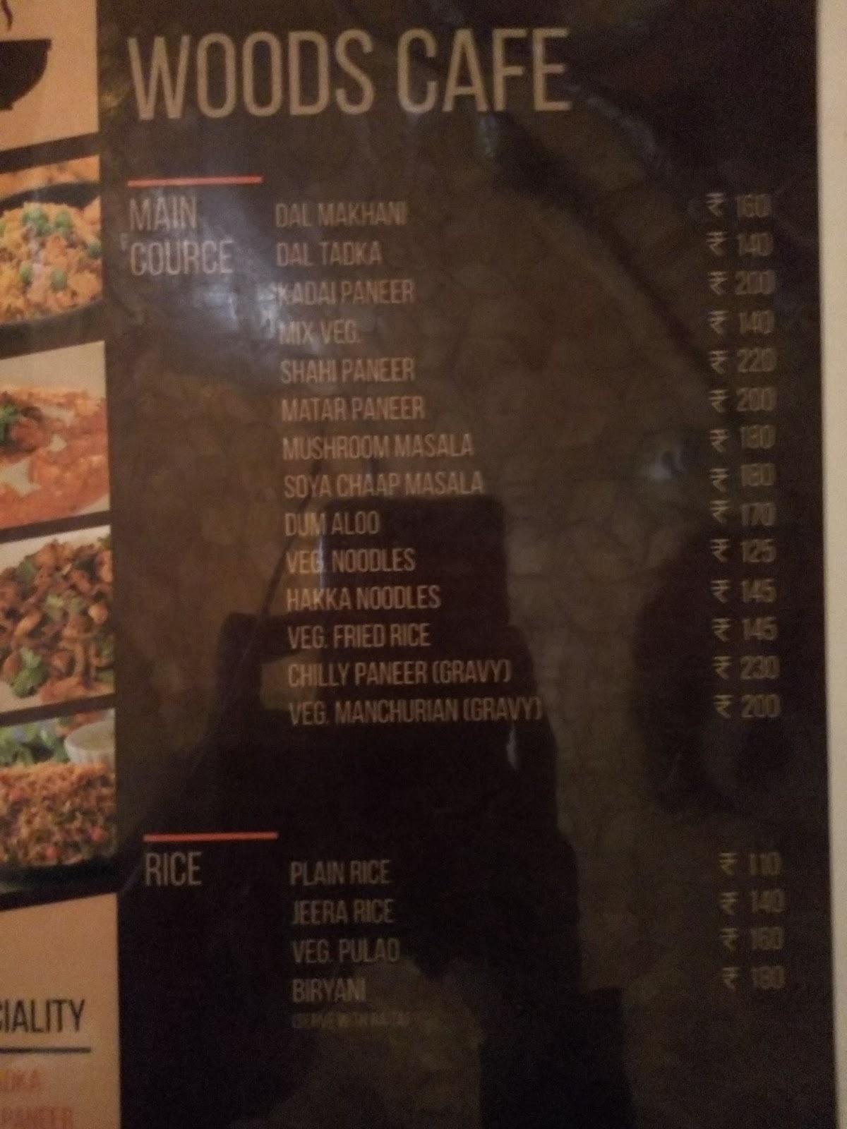 Menu at Woods Cafe Restaurant, Ghaziabad