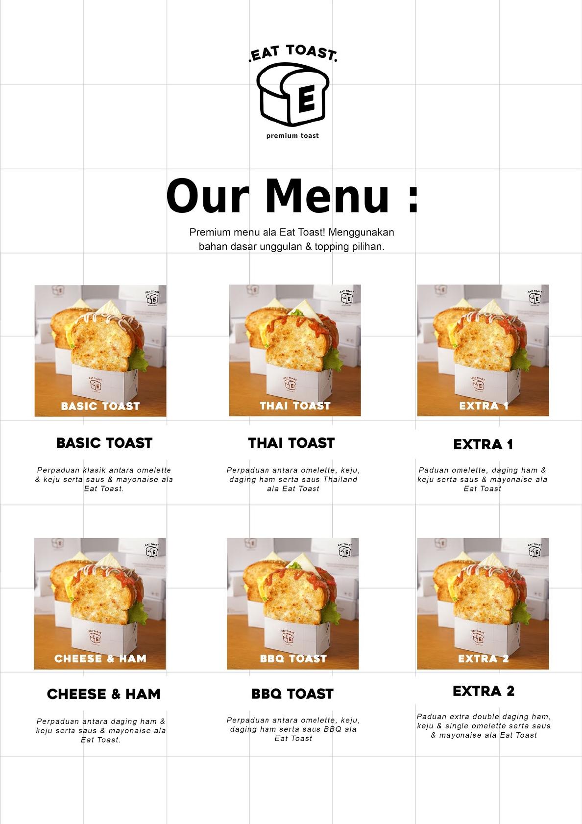 Menu at Eat Toast Pejuang Raya restaurant, Bekasi Regency