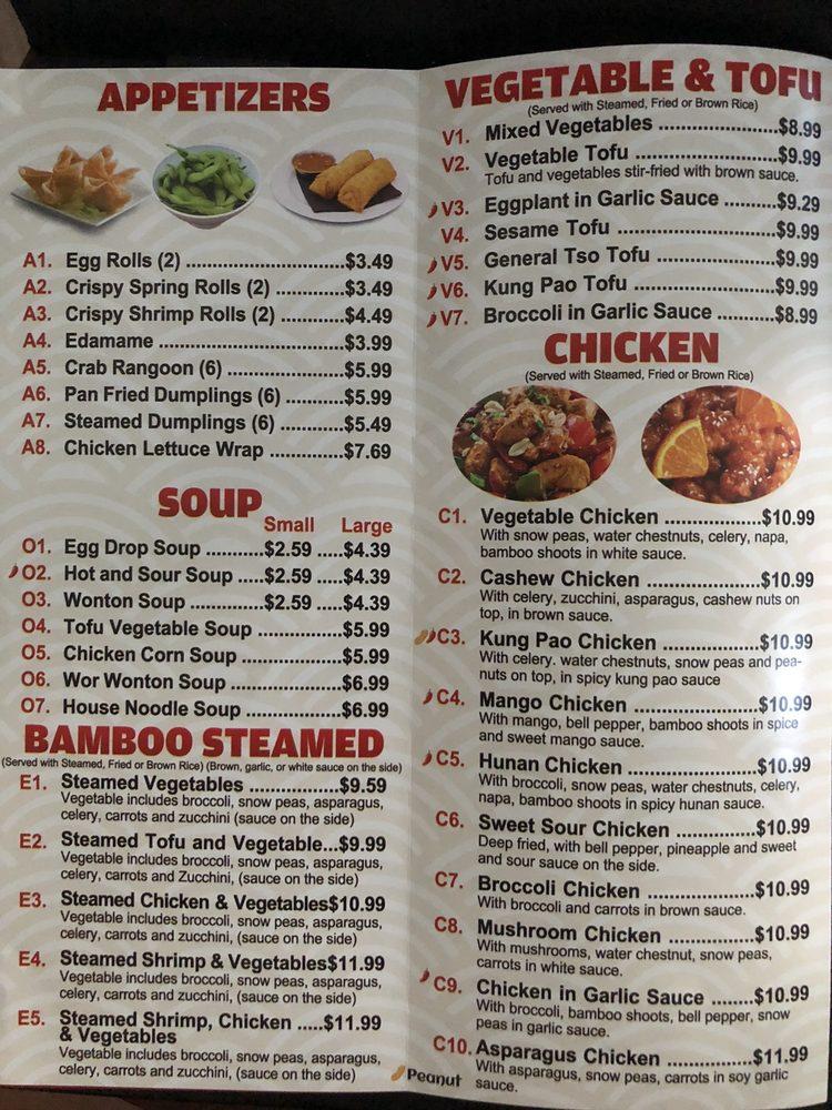 Menu at Fortune Star Chinese & Thai Cuisine restaurant, Little Elm