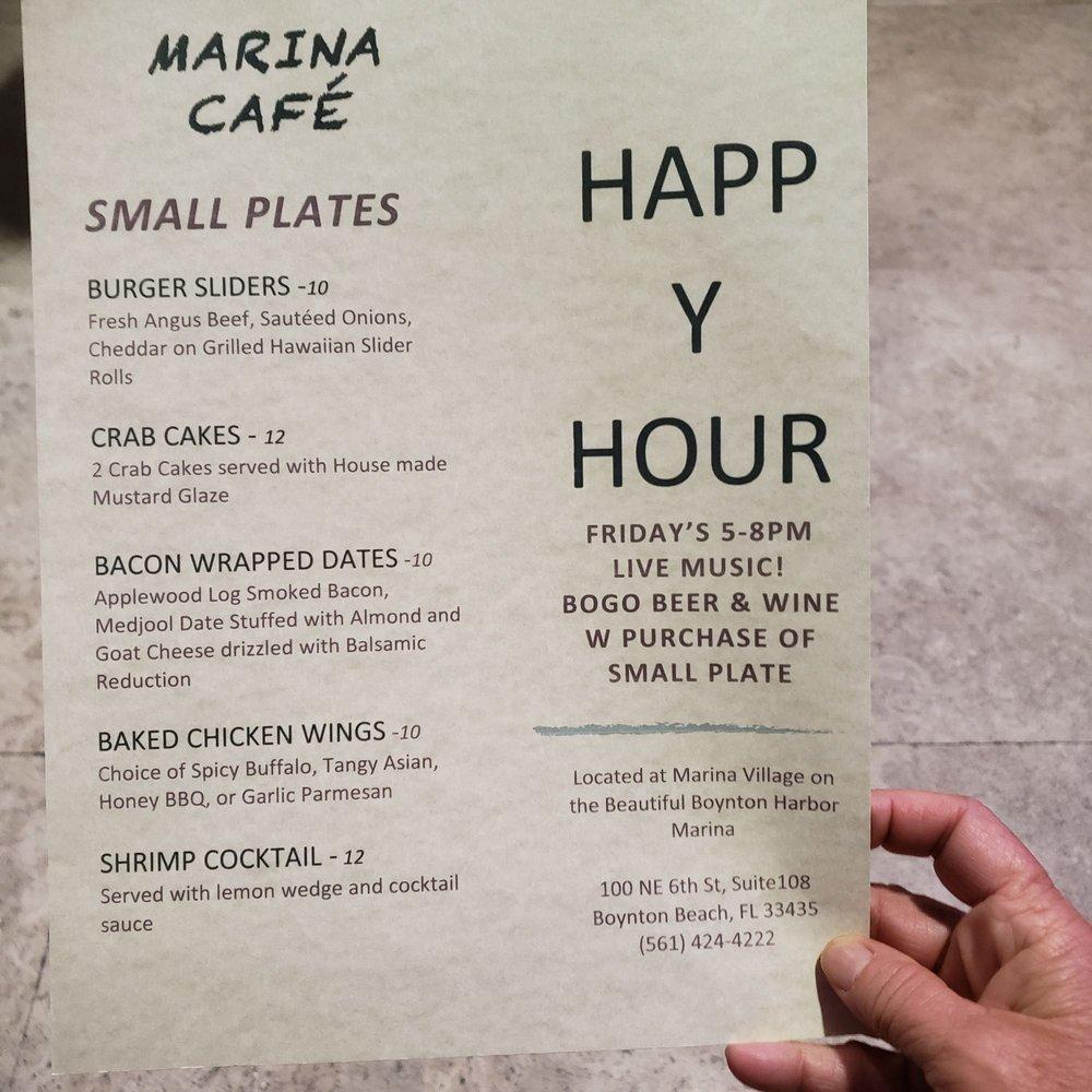 Menu at Marina Café Boynton pub & bar, Boynton Beach