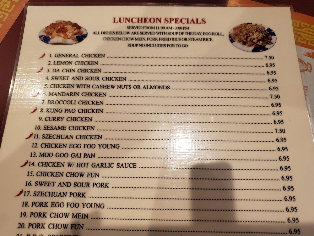 Menu at Pearl House restaurant, Citrus Heights