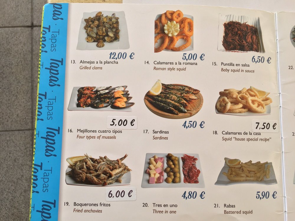 Carta de Restaurante Gastro Puppet, Comarruga