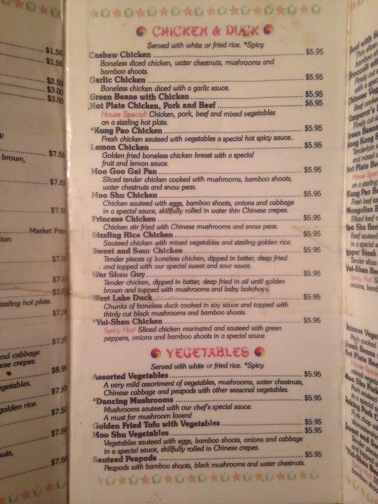 Menu at Diamond Chinese Restaurant, Phoenix