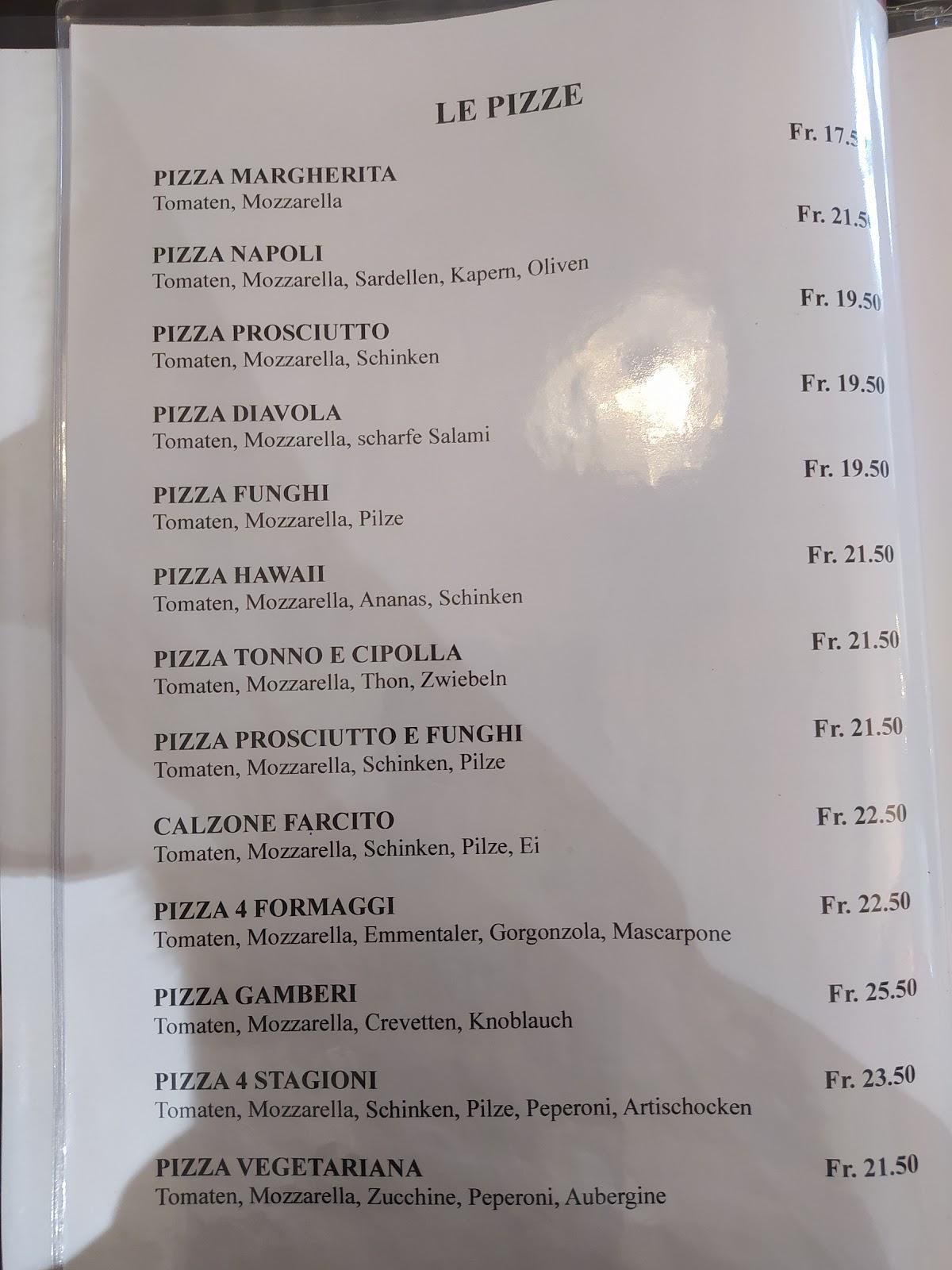 Menu da Al Porto, Gersau