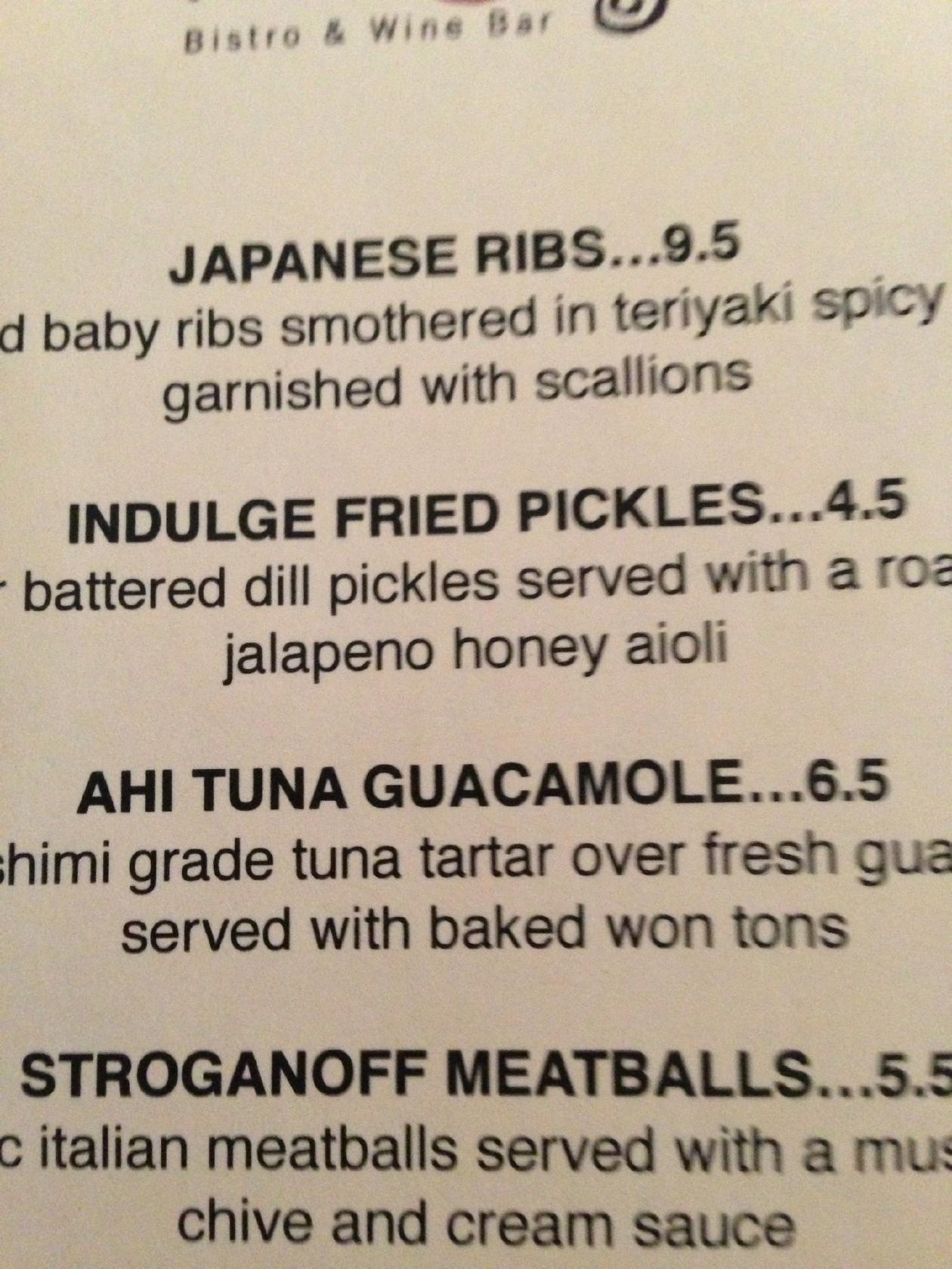 Menu at Indulge Bistro & Wine Bar, Golden, Washington Ave