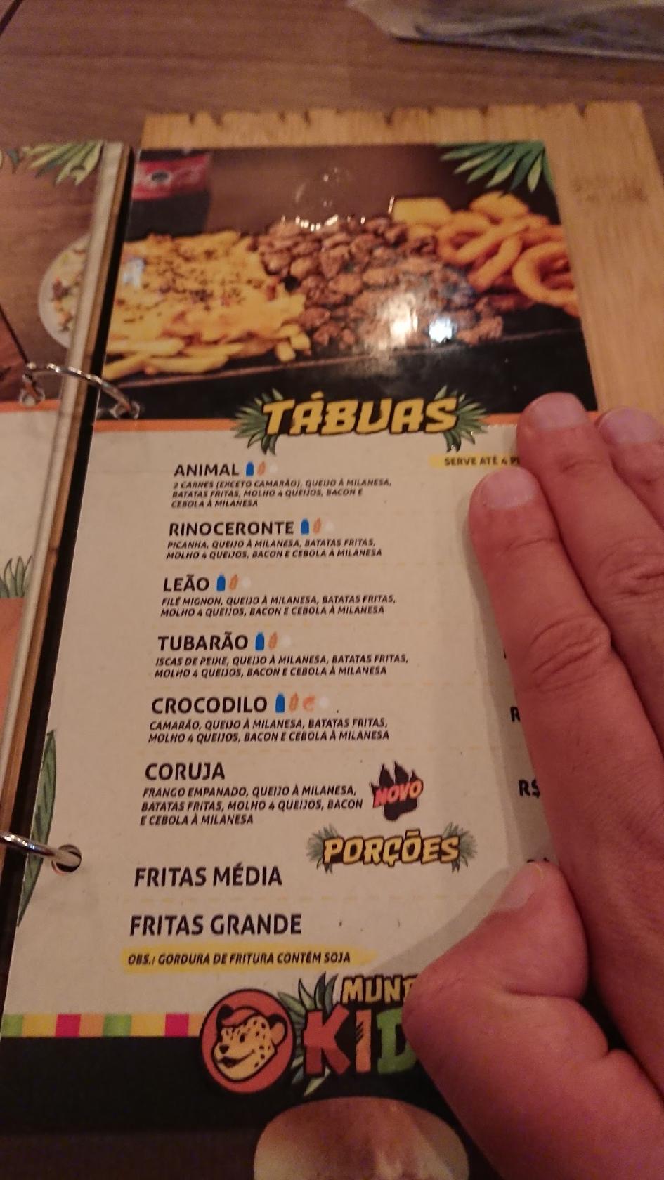 Menu em Mundo Animal Lanchonete Temática Interlagos - Comidas e Bebidas ...