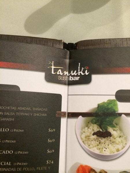Menu at Tanuki restaurant, Puebla City, Juan Pablo II to Av 39 Poniente ...