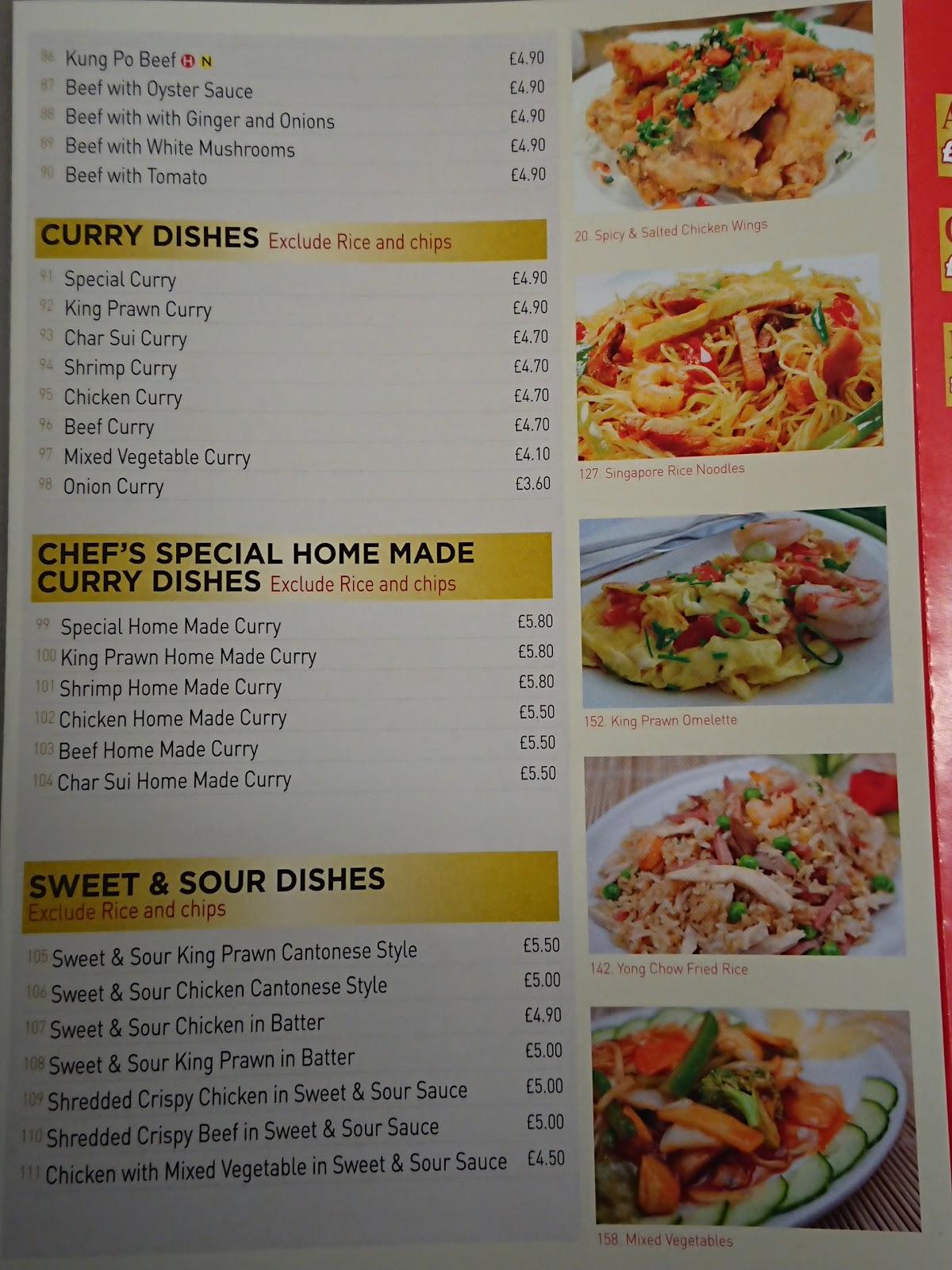 Menu at Thumbs up restaurant, Kilmarnock