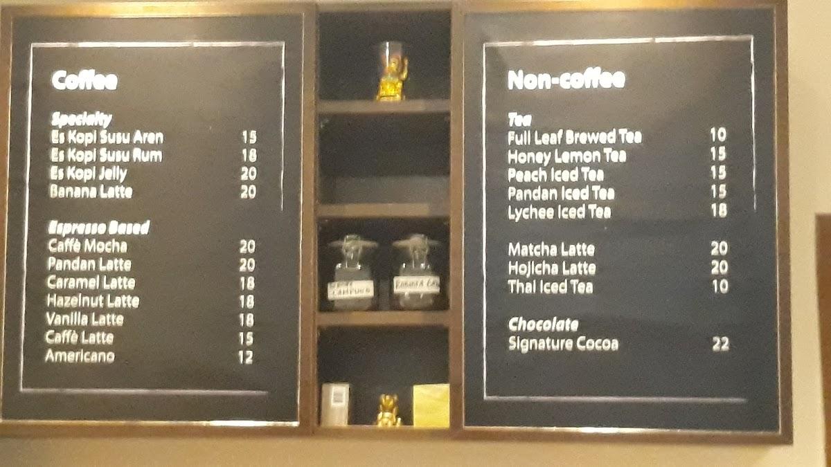 Menu at Forty Coffee cafe, South Tangerang