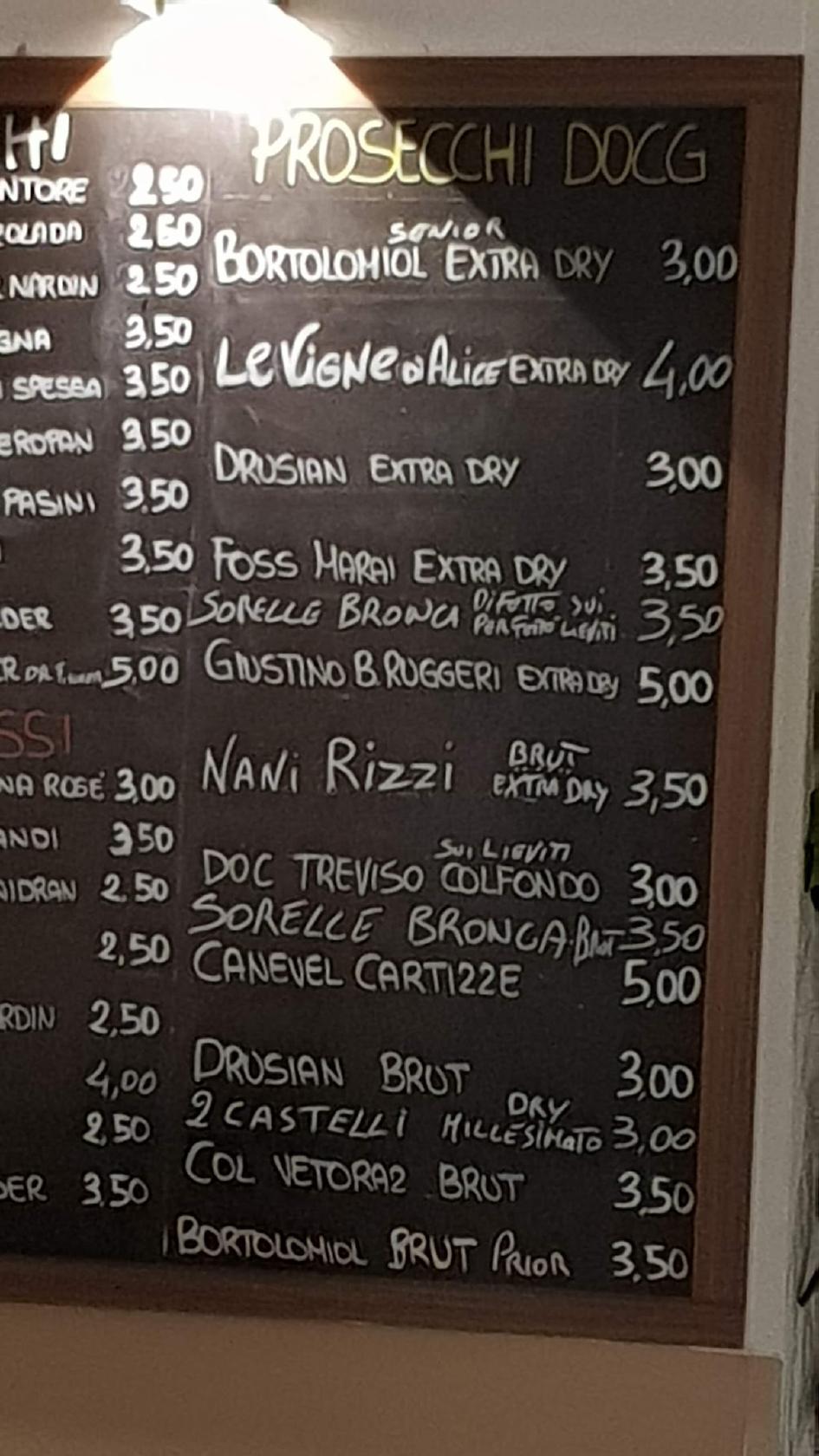 Speisekarte von Only Prosecco pub & Bar, Jesolo