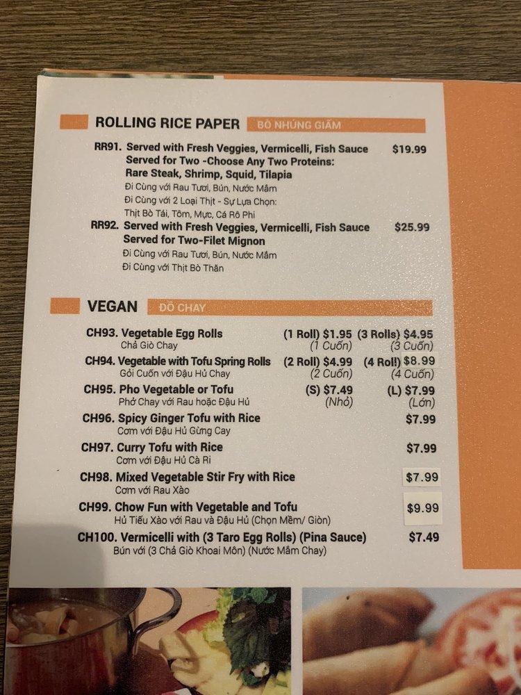 Menu at Pho Tastic & Deli restaurant, Corpus Christi
