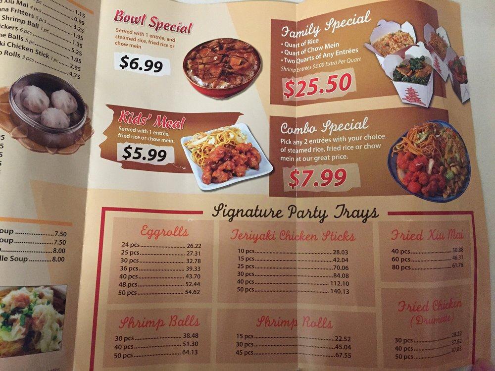Menu at King Egg Roll restaurant, San Jose, 980 Lundy Ave