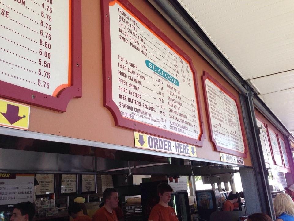 Menu at Little Mac's restaurant, Point Pleasant Beach