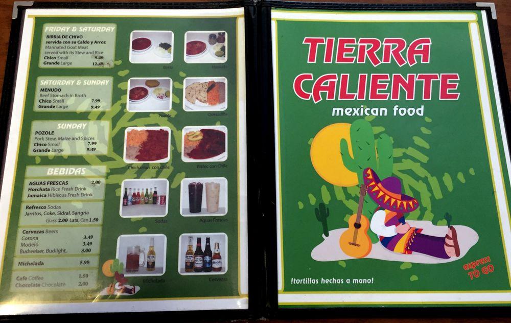 Menu at Restaurante Tierra Caliente, Kansas City