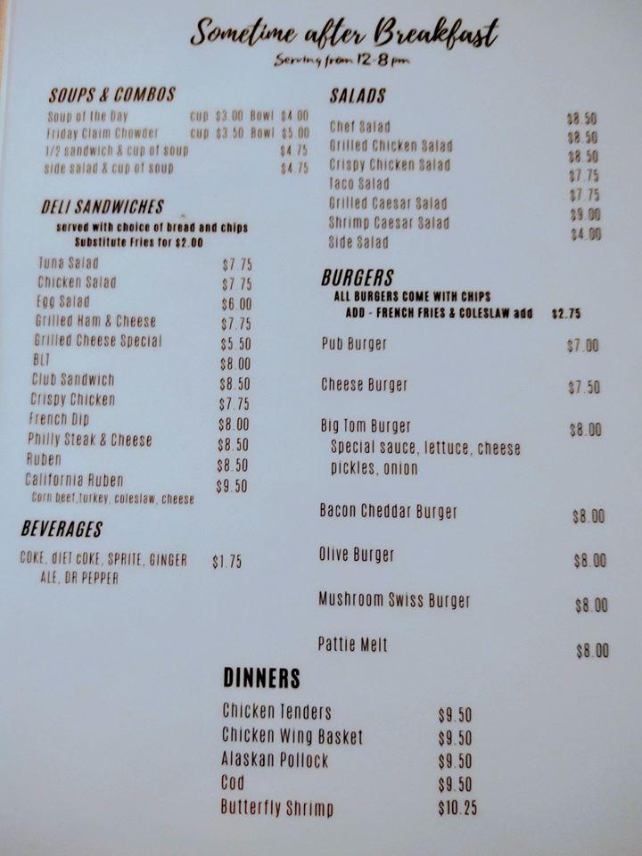 Menu at June Rose Lakeside restaurant, Winter Haven