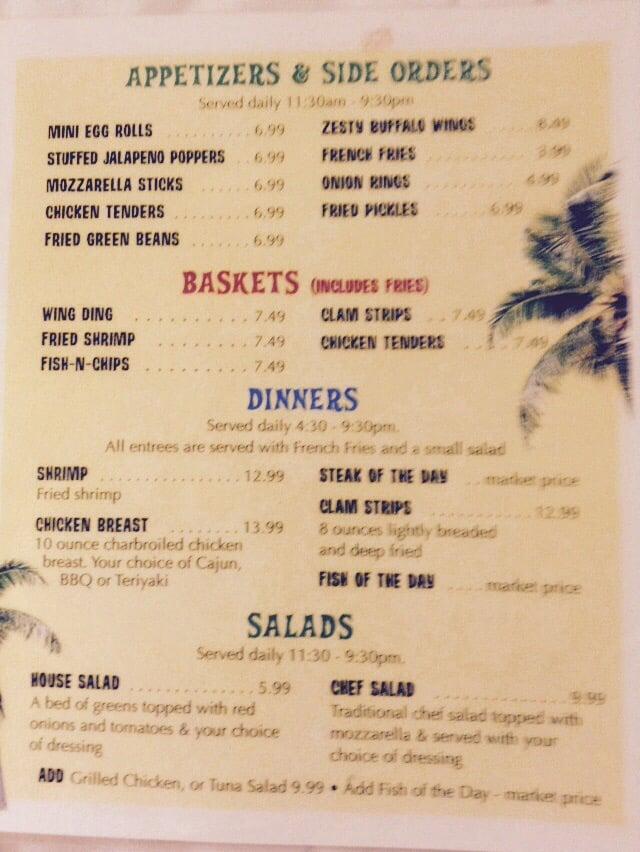 Menu at Atrium Cafe & Bar, Ocean City
