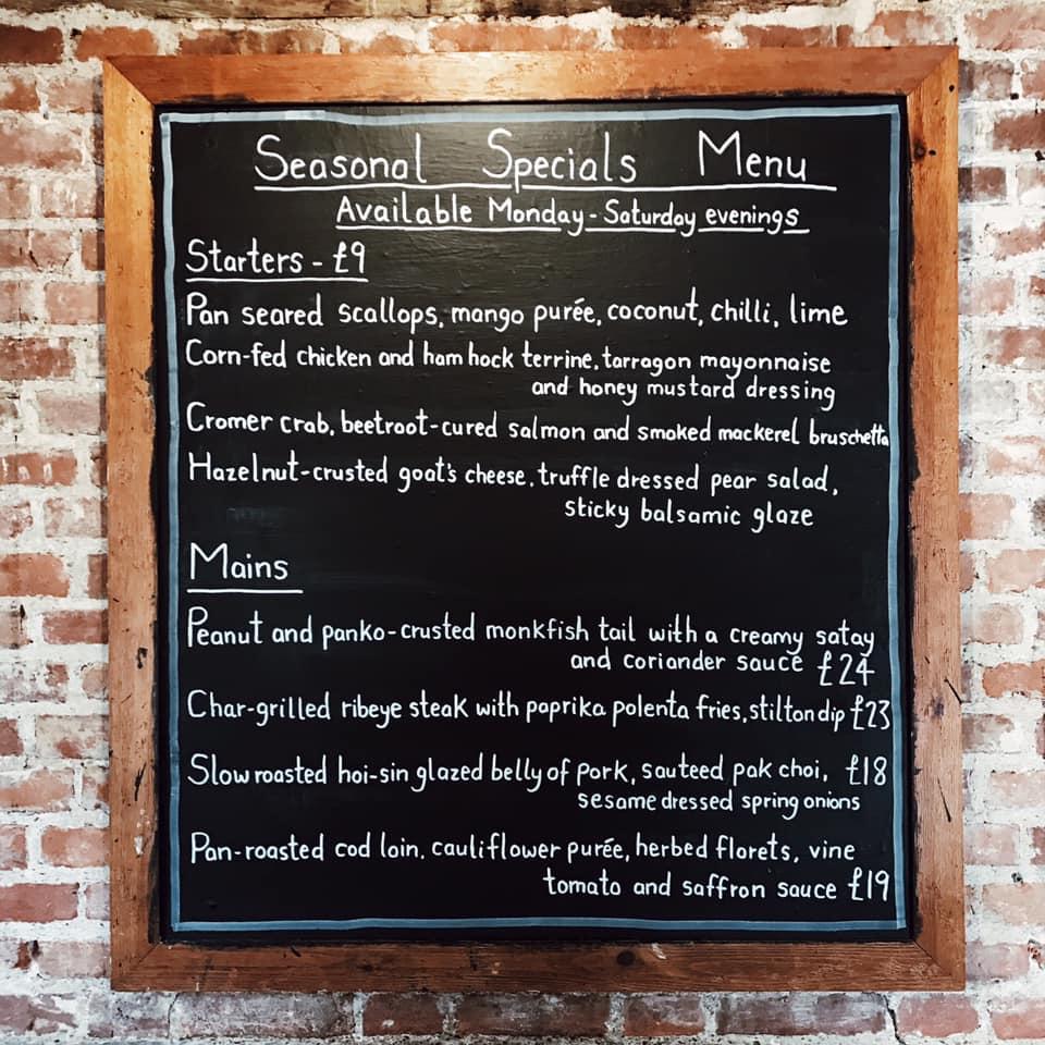 Menu at The Sword Inn Hand pub & bar, Buntingford