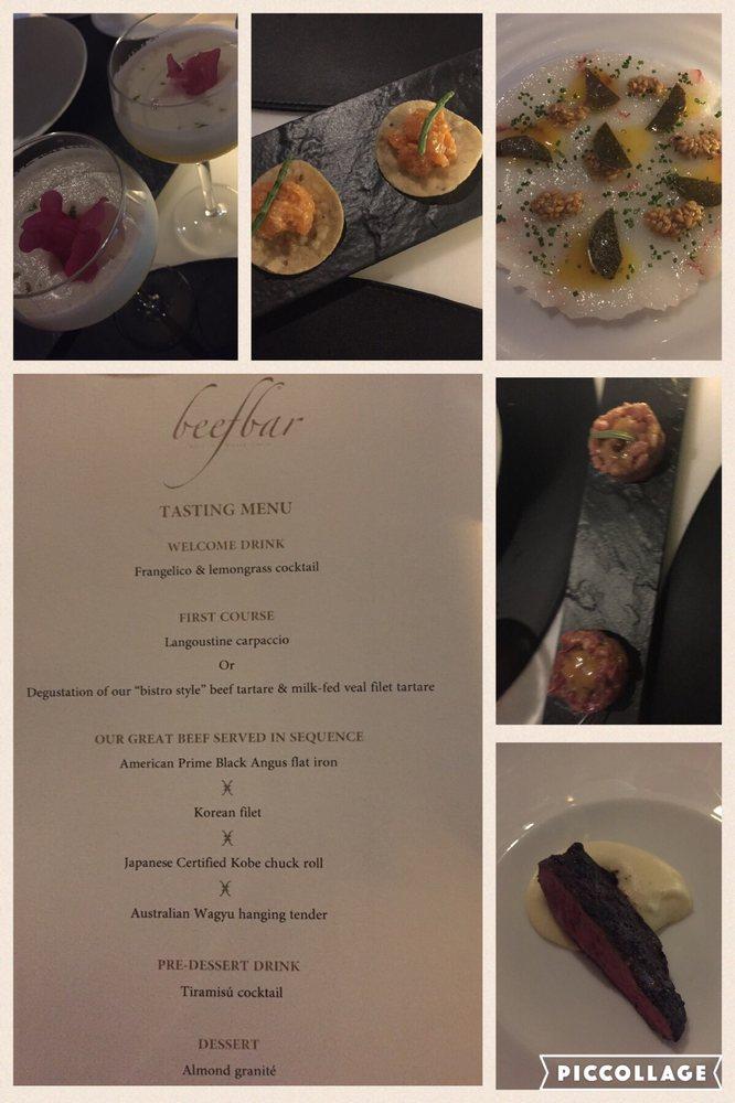 Menu at Beefbar Hong Kong, Hong Kong