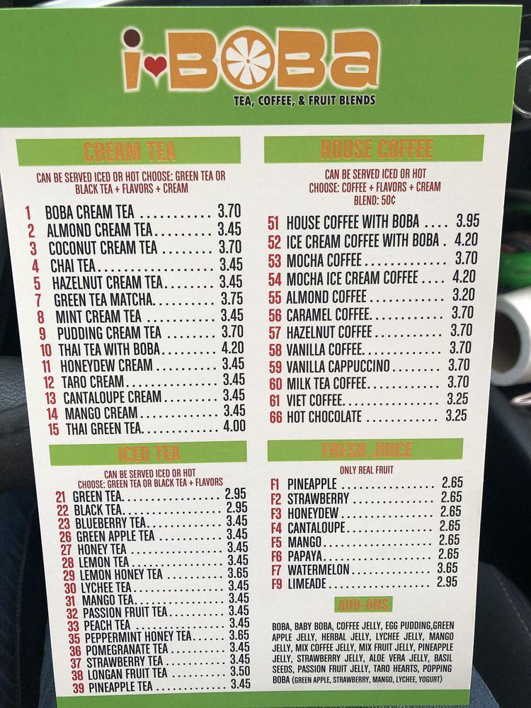 Menu at I Heart Boba pub & bar, Houston, Kempwood Dr ste b
