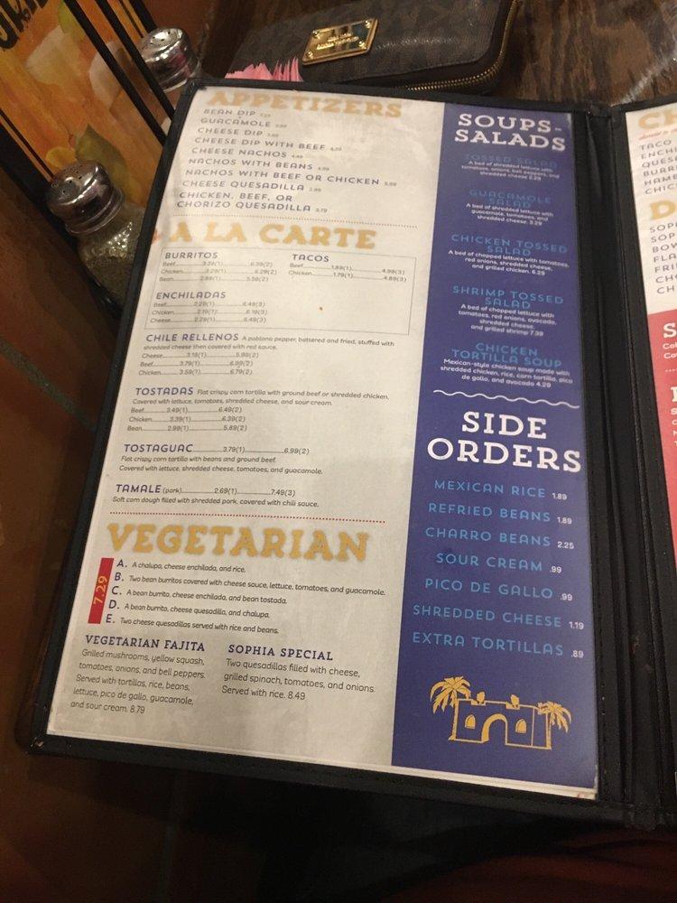 Menu at La Huerta Mexican Restaurant, Fort Smith, 400 Garrison Ave