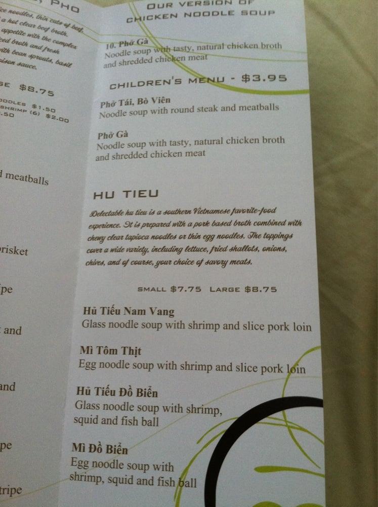 Menu at Pho 79 restaurant, Norfolk, 723 W 21st St