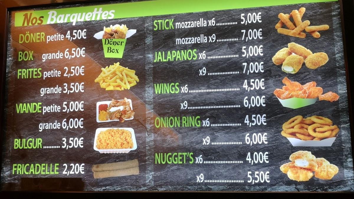 Menu au Resto Snack Antalya restaurant, Steinfort