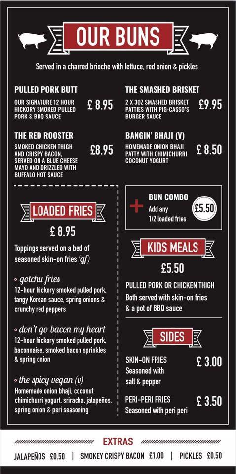 Menu at The Three Tuns pub & bar, March
