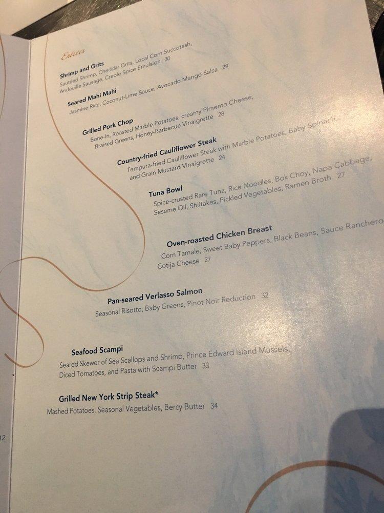 Menu at Coral Reef Restaurant, Orlando