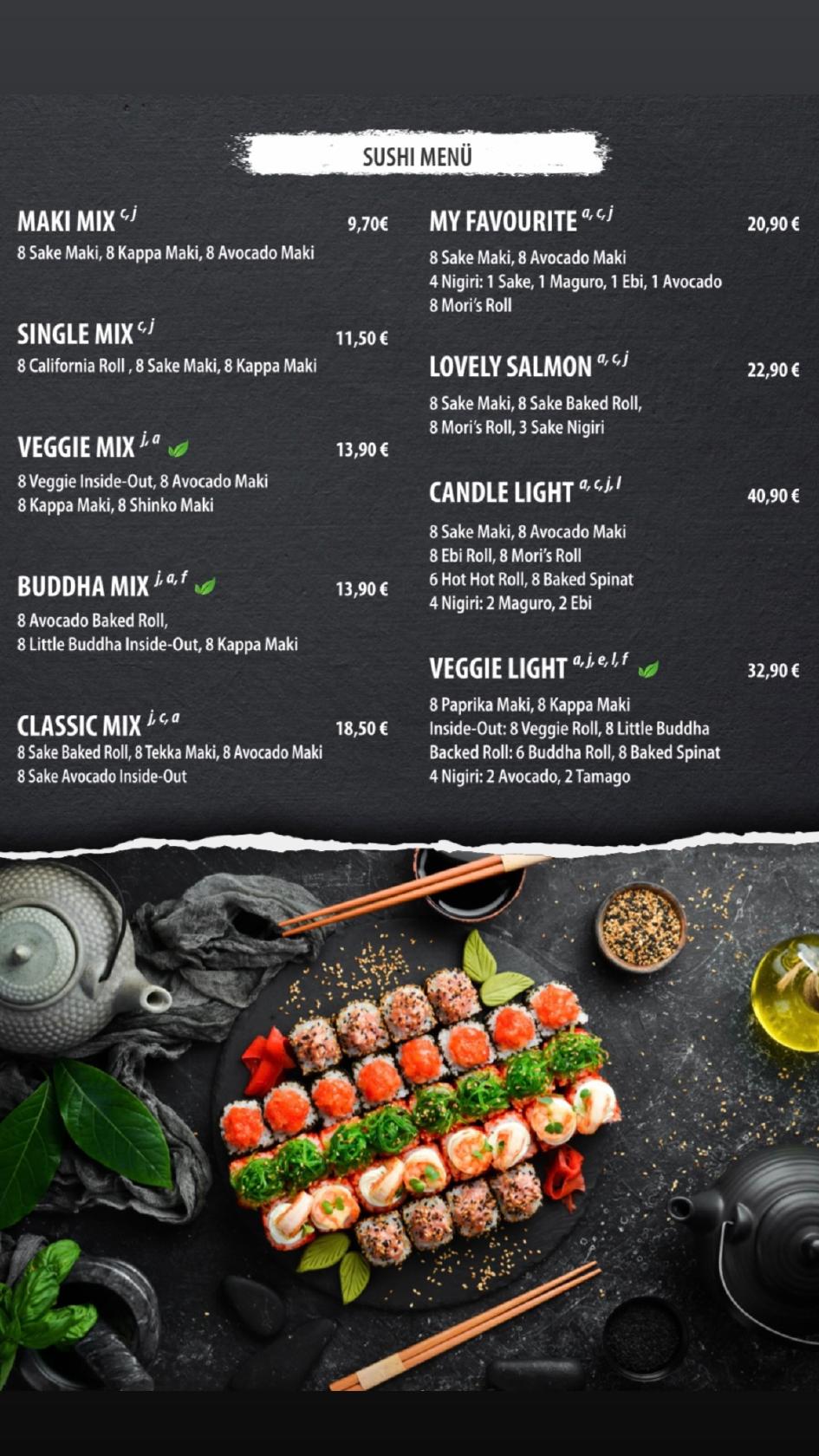 Speisekarte von Mori Vietnamese Kitchen & Sushi restaurant, Lichtenfels