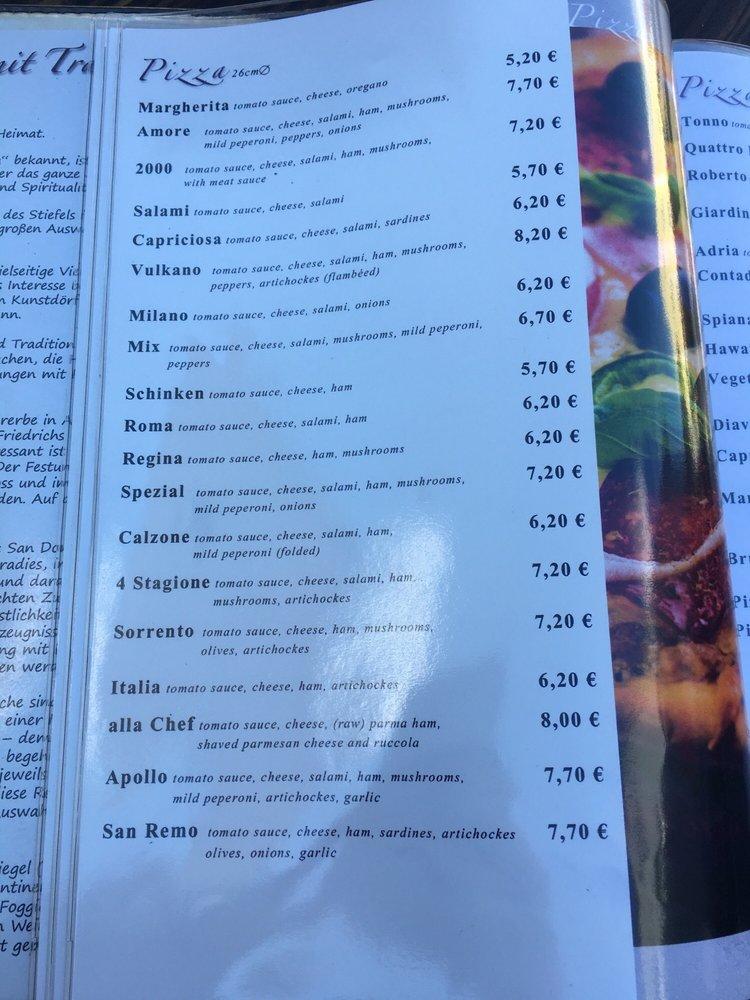 Menu at Pizzeria Ristorante Pascale, Pressath