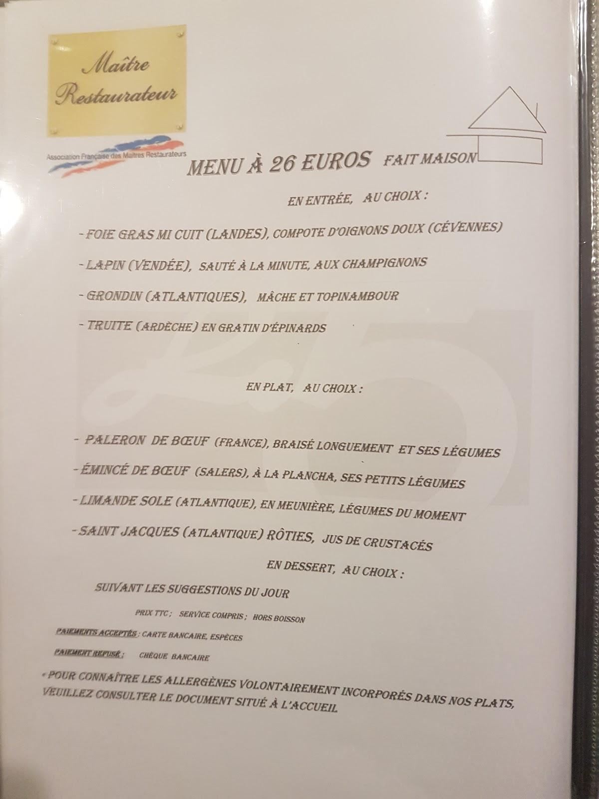 Menu au Restaurant le 5, Saint-Christol-lès-Alès