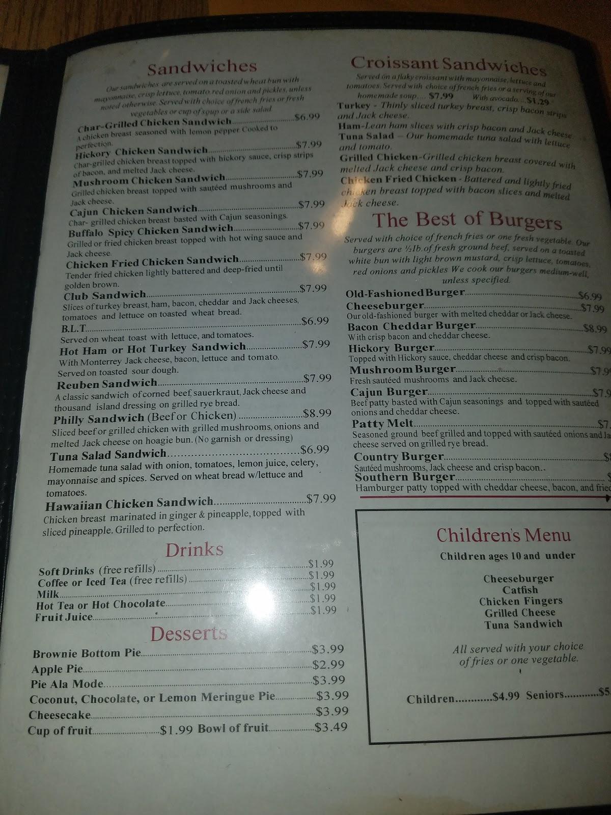 Menu at Southern Recipes Grill pub & bar, Plano
