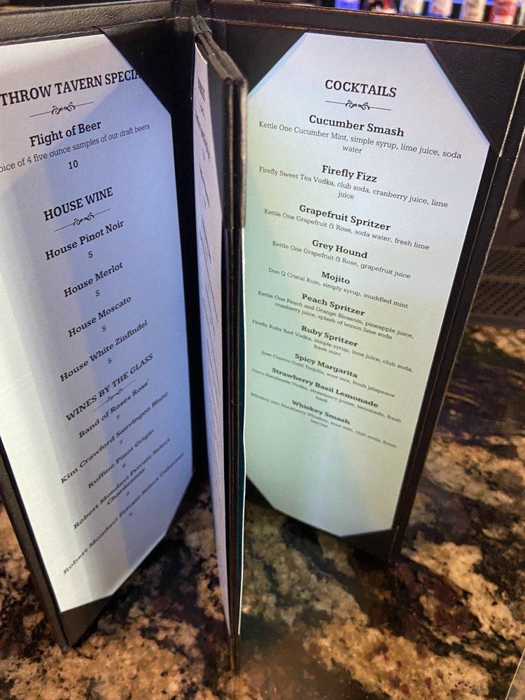 Menu at Stones Throw Tavern pub & bar, Charleston