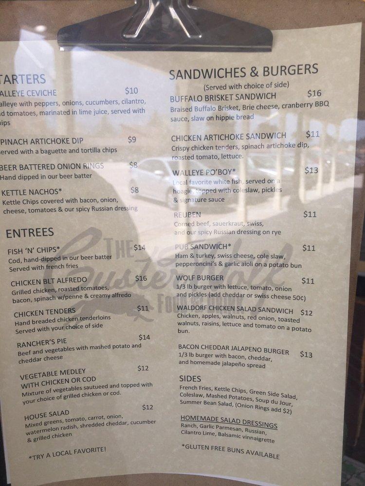 Menu at The Custer Wolf - Food & Drink pub & bar, Custer