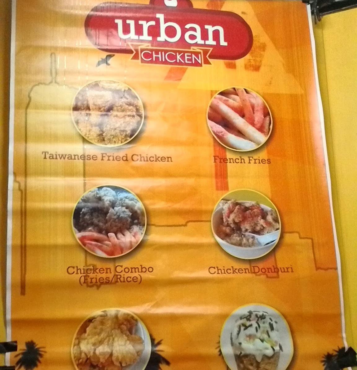Menu at Urban Chicken restaurant, Bandung
