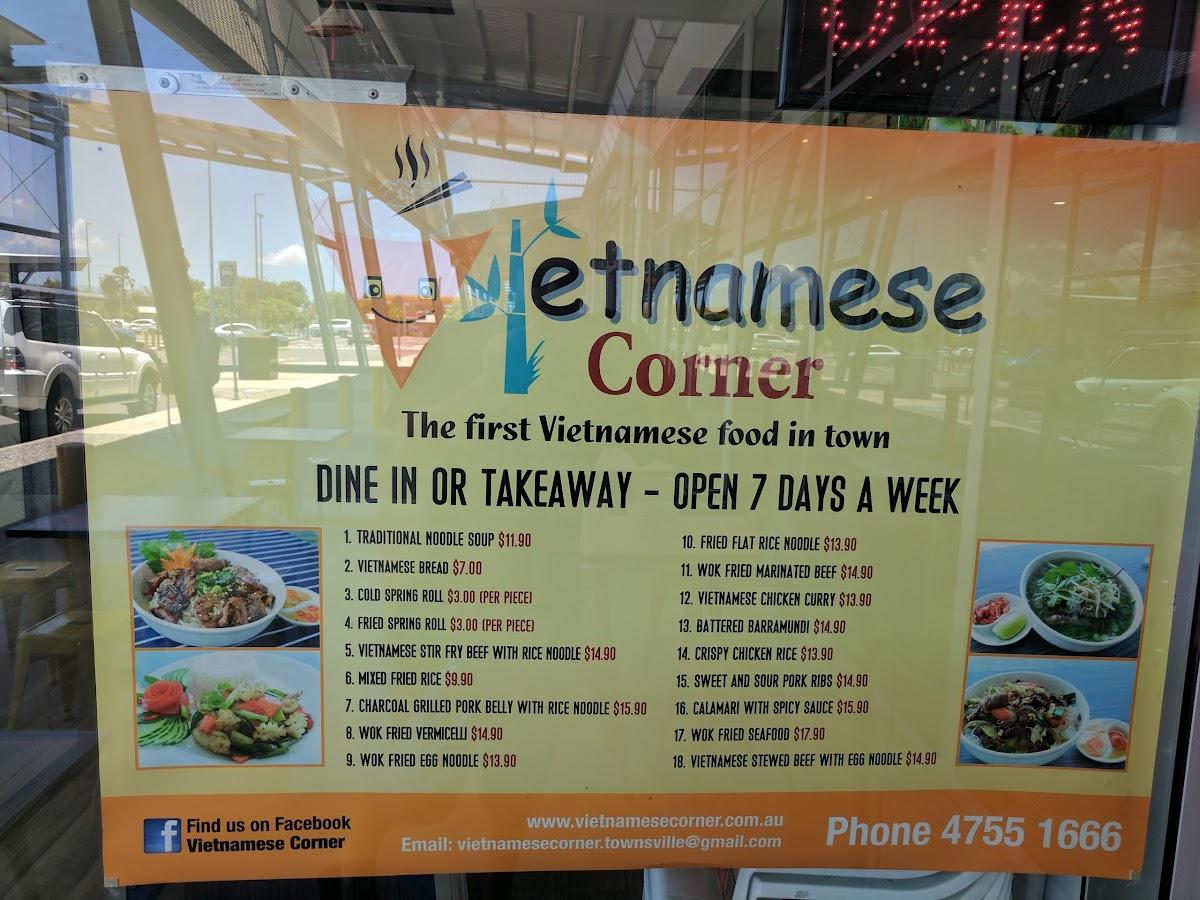 Menu at Vietnamese Corner Kirwan restaurant, Kirwan