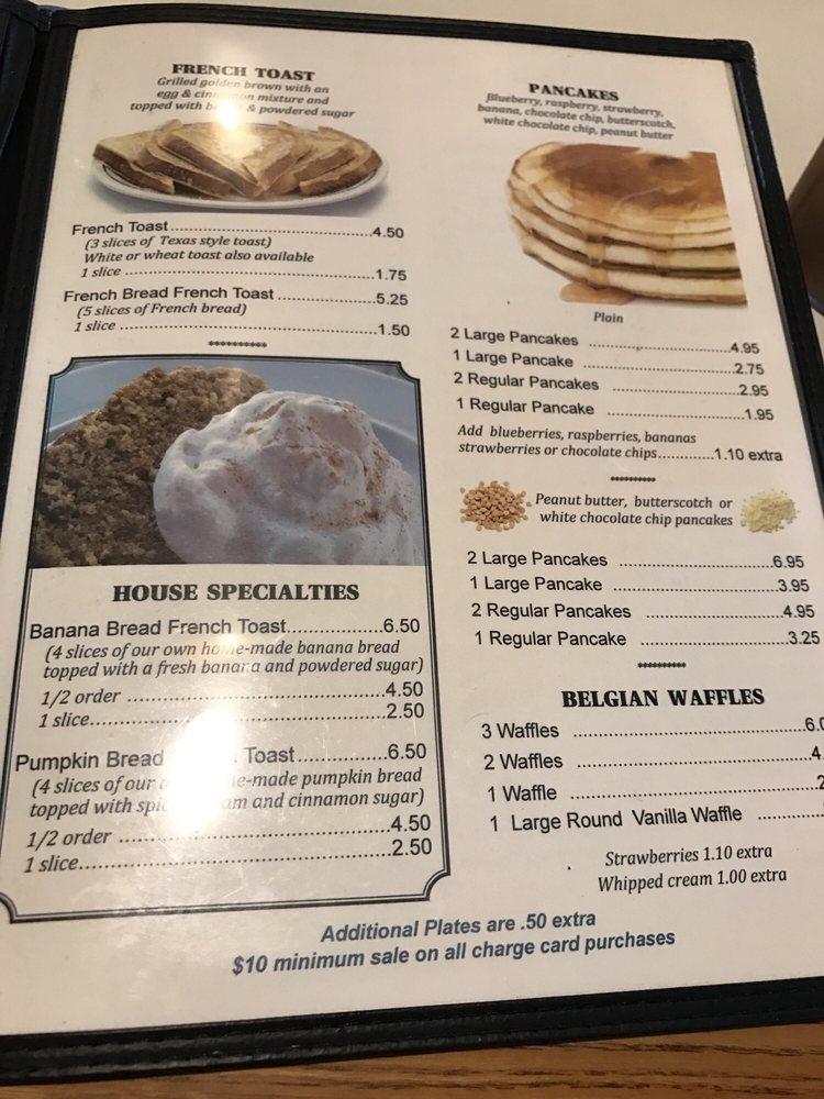 Menu at Breakfast Nook restaurant, Bellingham